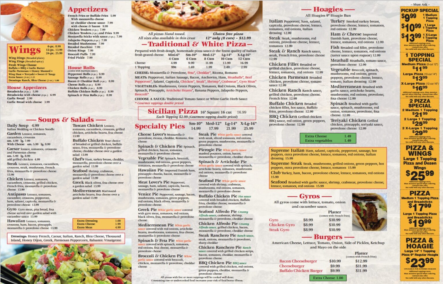 Menu - Venice Pizza Indiana PA